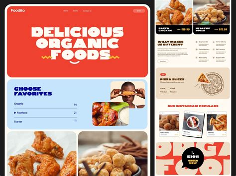 food landing page food website design food web design restaurant website design