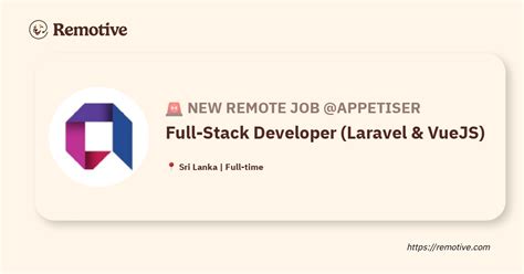 Hiring Full Stack Developer Laravel And Vuejs Appetiser