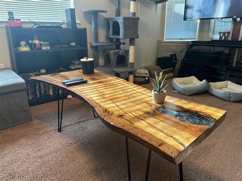 Live Edge Epoxy Coffee Table Etsy