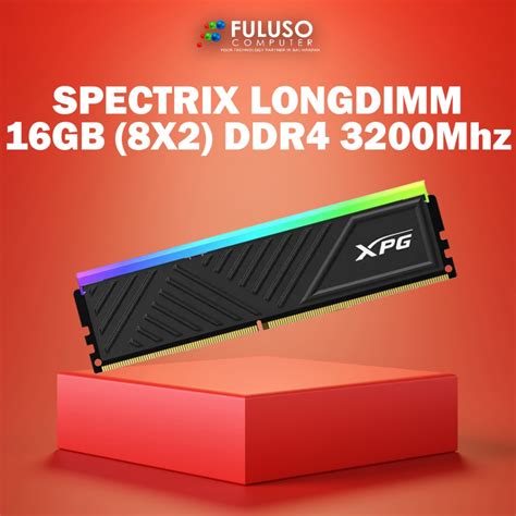 Jual Ram 16gb 8x2 Longdimm Adata Spectrix D35g Rgb Ddr4 3200 Black
