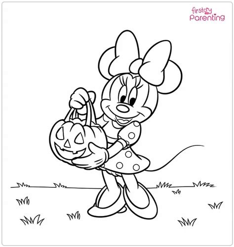 Minnie Mouse Halloween Color Page