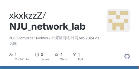 Github Xkxkzzznjunetworklab Nju Computer Network 计算机网络 计网 Lab