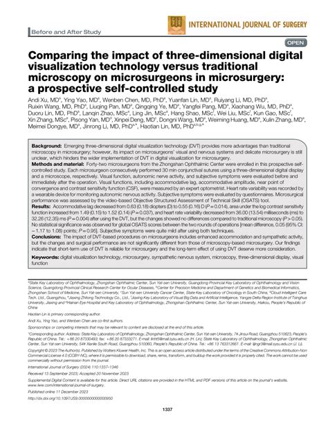 Pdf Comparing The Impact Of Three Dimensional Digital Visualization Technology Versus