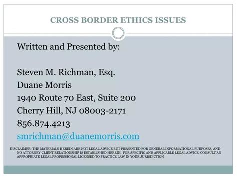 Ppt Cross Border Ethics Issues Powerpoint Presentation Free Download Id 5421472