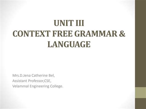 Theory Of Computation Unit 3 Pptx