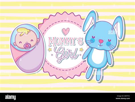 Mommys Girl Cartoon Stock Vector Image And Art Alamy