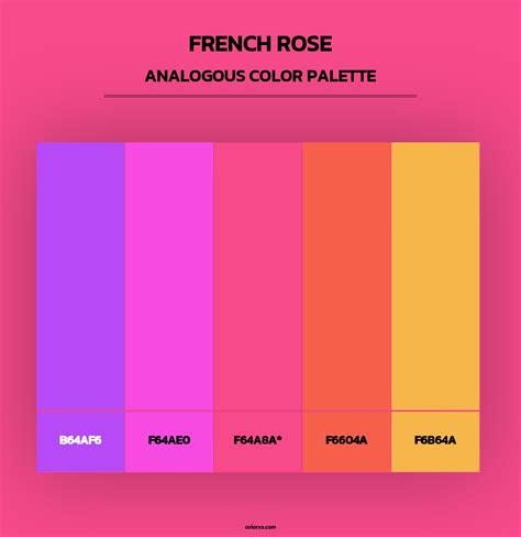 French Rose Color Palettes