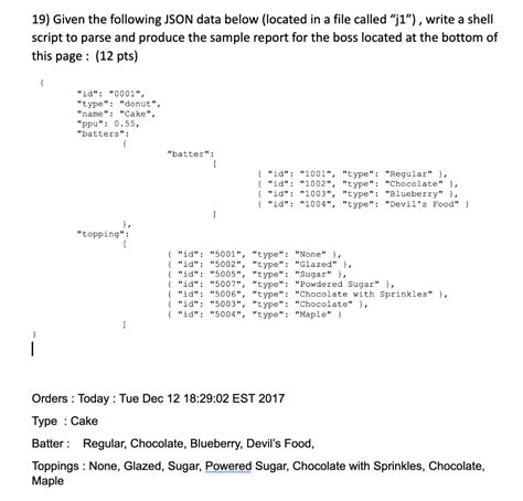 19 Given The Following Json Data Below Located In A