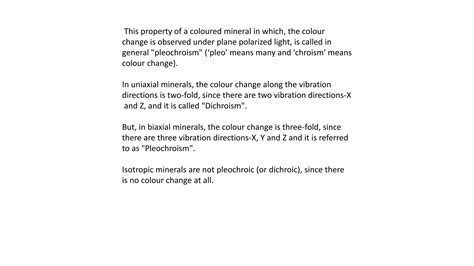 Pleochroism Phenomenon Which Explains The Science Behind Pleochroism Pptx