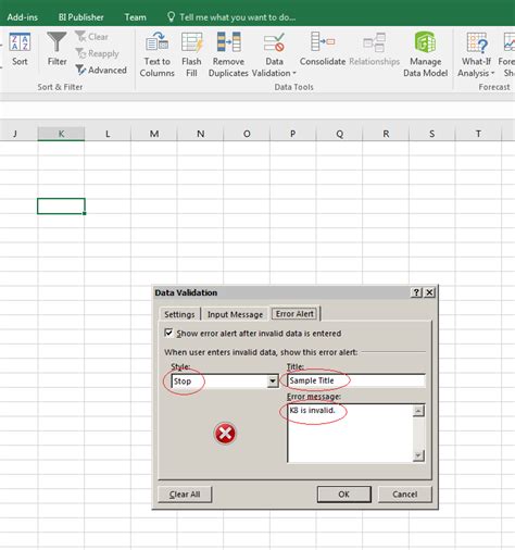 Vba Data Validation Field Properties From Macro Stack Overflow