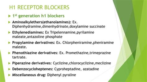 H1 And H2 Receptor Blockers