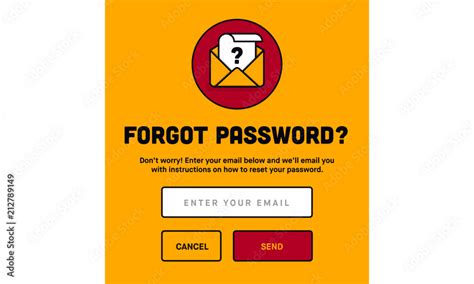 forgot password flat style vector illustration ui ux design with text