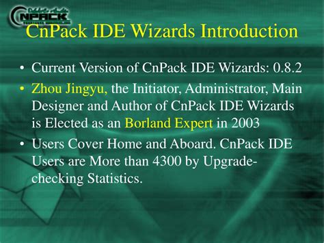 Ppt Cnpack Ide Wizards Powerpoint Presentation Free Download Id