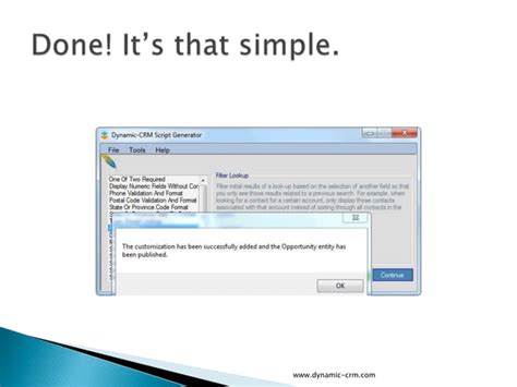 Dynamics Crm Microsoft Filter Look Up Script Ppt
