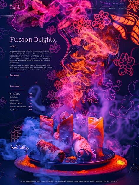 Dosa With Horizontal Scrolling Effect Futuristic Design For Asian Food Website Layout Design