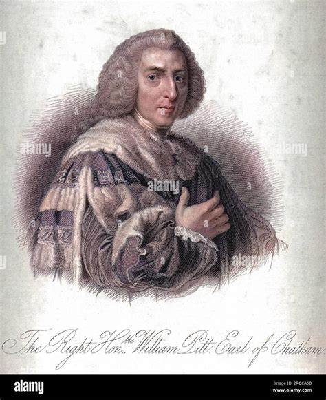 Engraving Of William Pitt 1st Earl Of Chatham The English Statesman