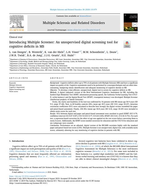 2020 Van Dongen Introducing Multiple Screener An Unsupervised