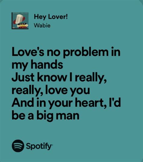 Hey Lover Wabie In 2024 Song Lyrics Lyrics Songs