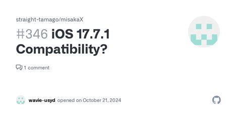 ios 17 7 1 compatibility · issue 346 · straight tamago misakax · github