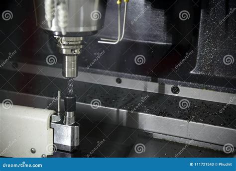 Cnc Milling Machine Measuring Tool Length Offset Stock Image Image Of