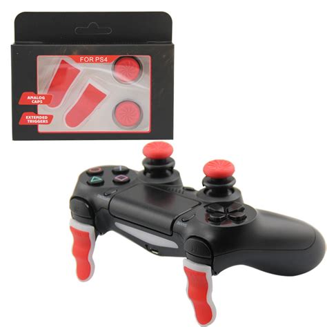 PS Controller Extended TRIGGER Button Kit Red White Button Kit