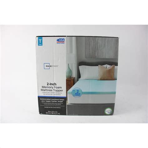 Mainstays 2 Inch Memory Foam Mattress Topper Twin Size Property Room