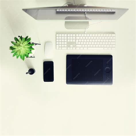 Premium Photo Keyboard Mouse Computer Display With Black Blank Screen