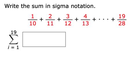 solved write the sum in sigma notation 10 4 12 3 28