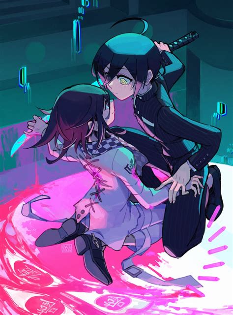 Oma Kokichi And Saihara Shuichi Danganronpa And 1 More Drawn By