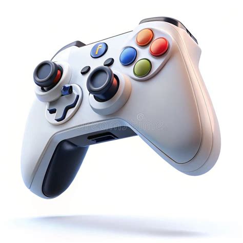 Floating Gaming Controller With Animated Buttons Stock Illustration