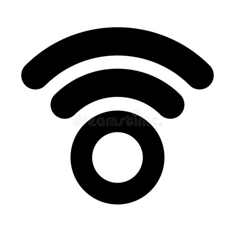 Symbool Voor Draadloos Draadloos Draadloos Signaal Internet Wifi Vormpictogram Vector