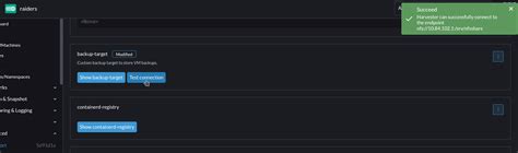 Bug The Test Connectoin Backup Target Button On The Setting Page Is Invalid In Multiple