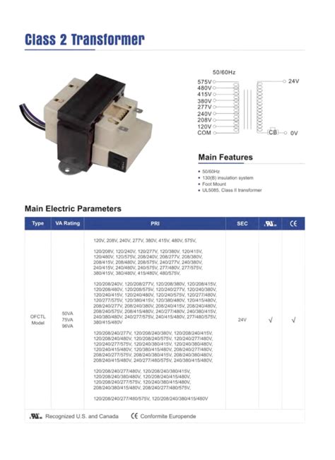 Class 2 Transformer Hvac Transformer Ul Transformer
