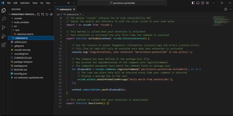 Persistence Visual Studio Code Extensions Penetration Testing Lab