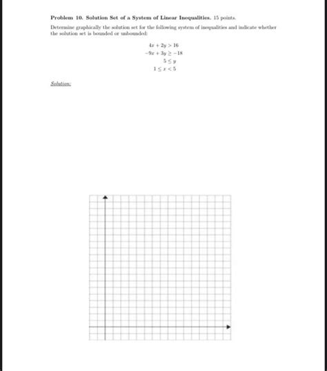 solved problem 10 solution set of a system of linear