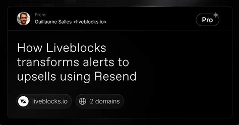 How Liveblocks Transforms Alerts To Upsells Using Resend · Resend
