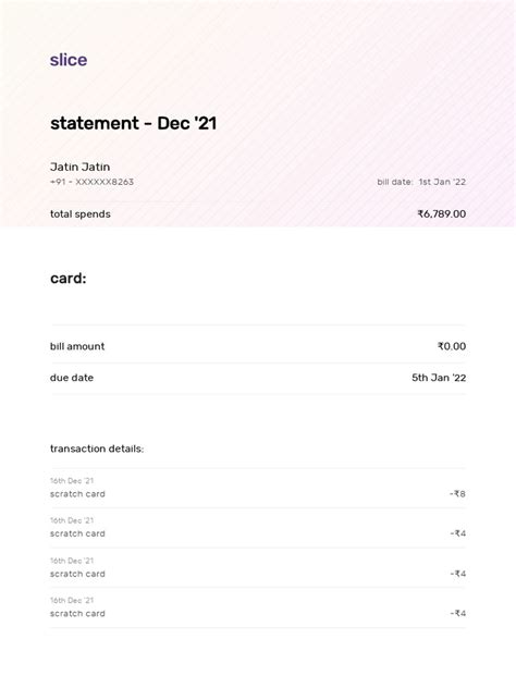 Slice Account Statement Dec 21 Pdf
