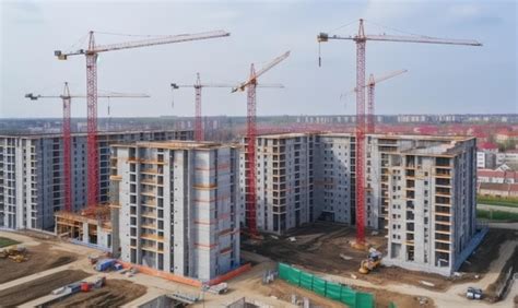 Premium Ai Image Large Construction Project With Multiple Buildings