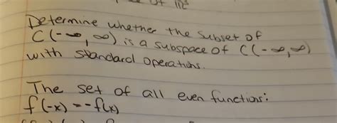 Solved Determine Whether The Subset Of C Is A Chegg