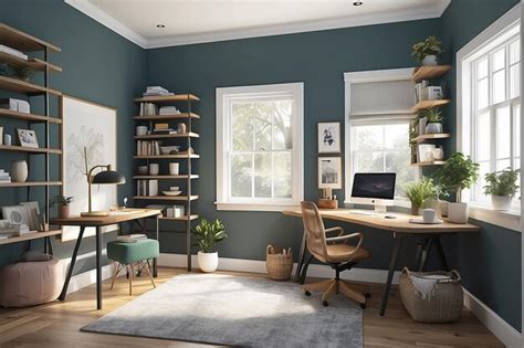 Premium Photo Connected Workspaces Seamless Transitions For Home Productivity Flat Style