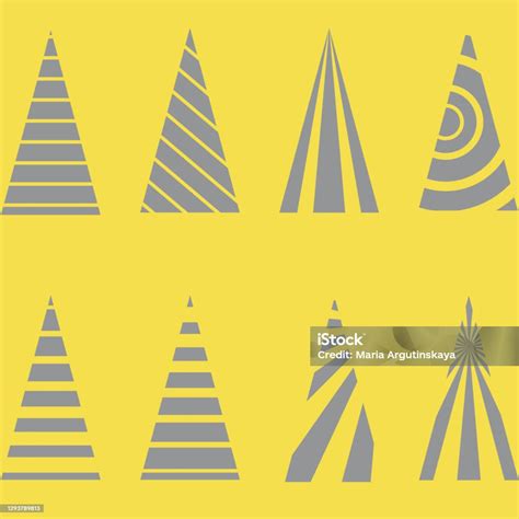 ilustración de colección de Árboles de navidad diseño plano moderno en colores de tendencia 2021