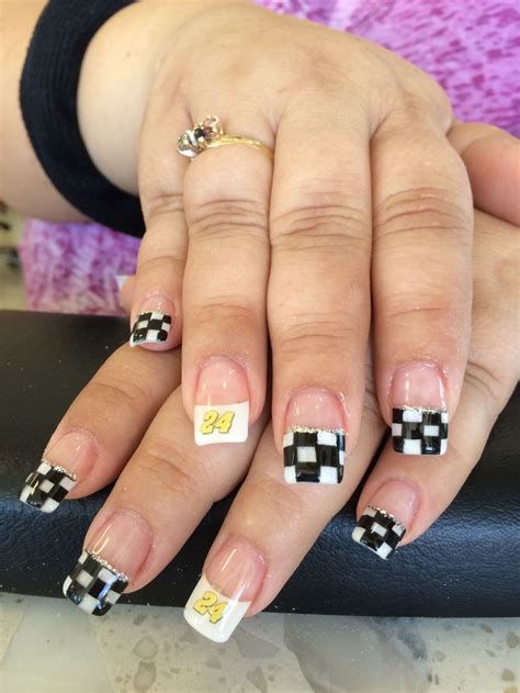 Checkered Hand Painted Stickers For Race Day