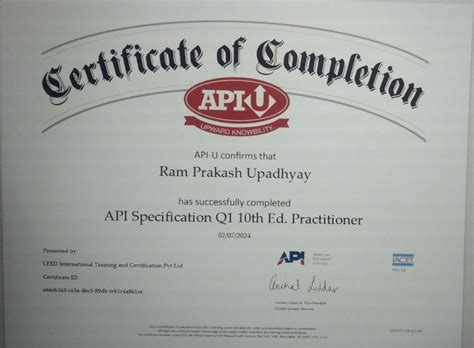 i am delighted to inform you that i have successfully completed api u