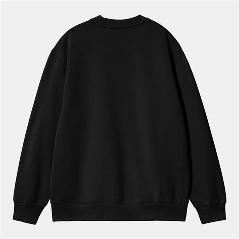 Carhartt Wip Sweat Top Black With White Logo