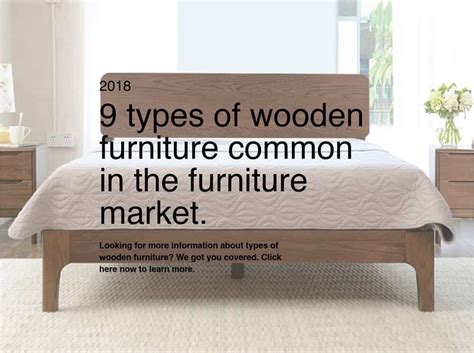Types Of Wooden Furniture Common In The Furniture Market Riwick