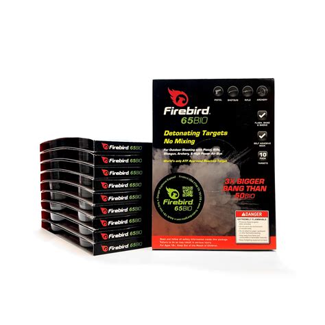 Firebird 65 Bio Targets 100 Ct American Marksman Llc