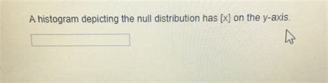 Solved A Histogram Depicting The Null Distribution Has X Chegg Com
