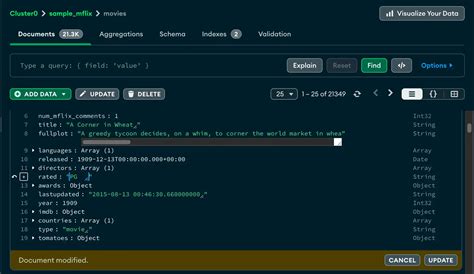创建、查看、更新和删除文档 atlas mongodb docs