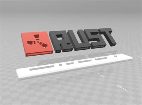 Rust Videogame Stand Up Sign With Rust Logo Text And Base Etsy