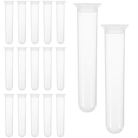 100 Pcs Plastic Tubes Laboratory Tubes Test Tube Small Testing Tubes